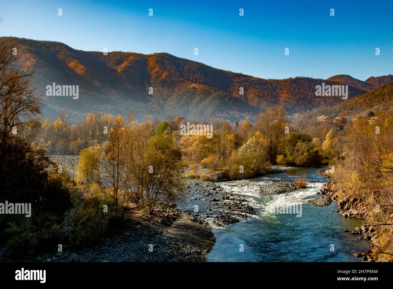 Stunning vista of the Riserva Naturale del Ponte del Diavolo, Lanzo ...