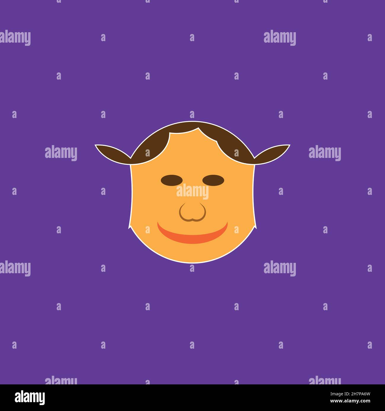 Smiling girl love symbol Stock Vector Images - Alamy