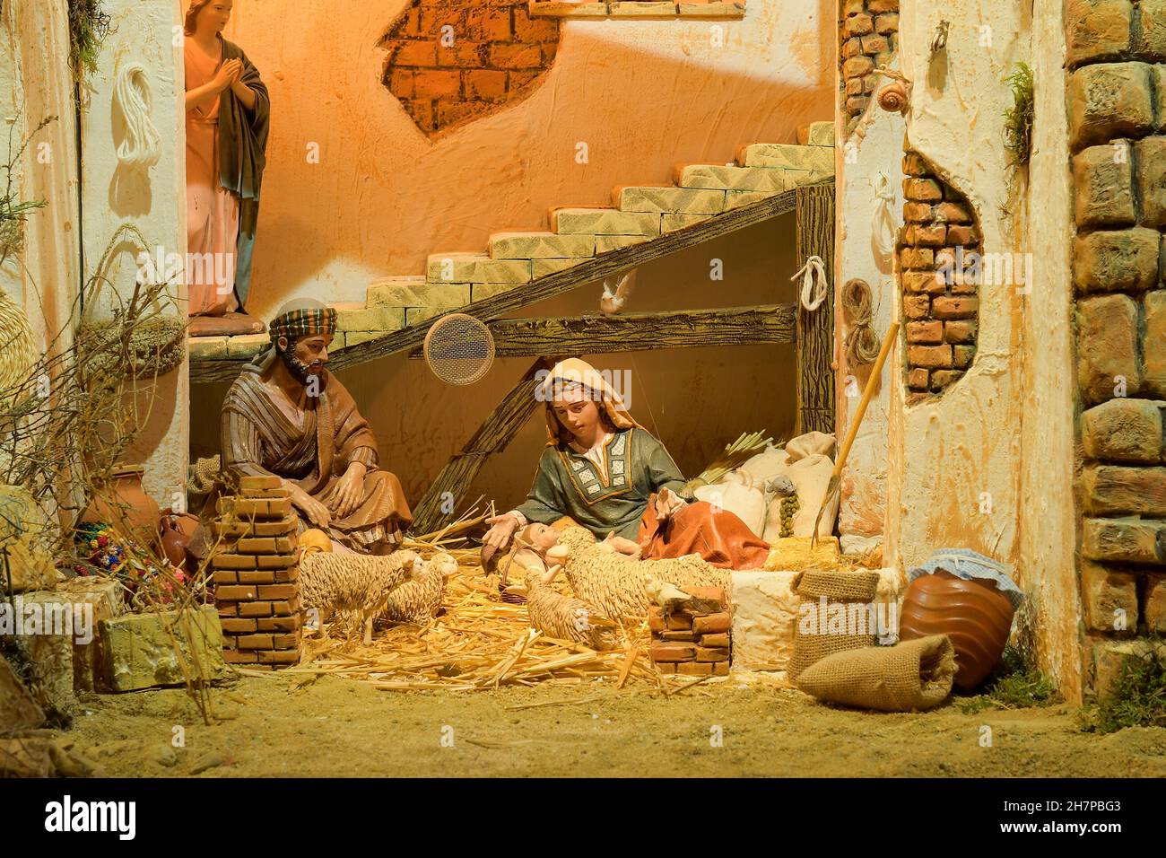 Nativity scene - Different scenes of a Christmas nativity scene Stock ...