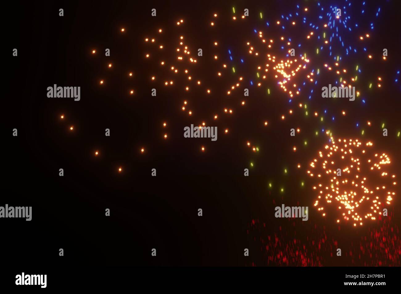 Fireworks display in the night sky Stock Photo - Alamy