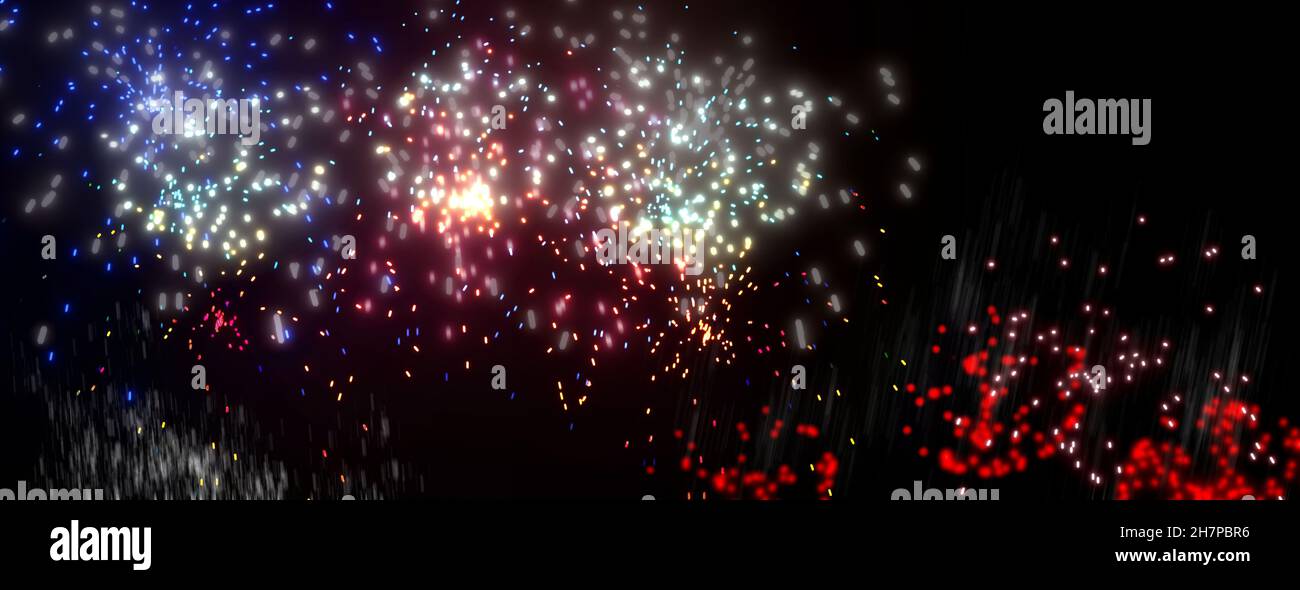 Fireworks display in the night sky Stock Photo - Alamy