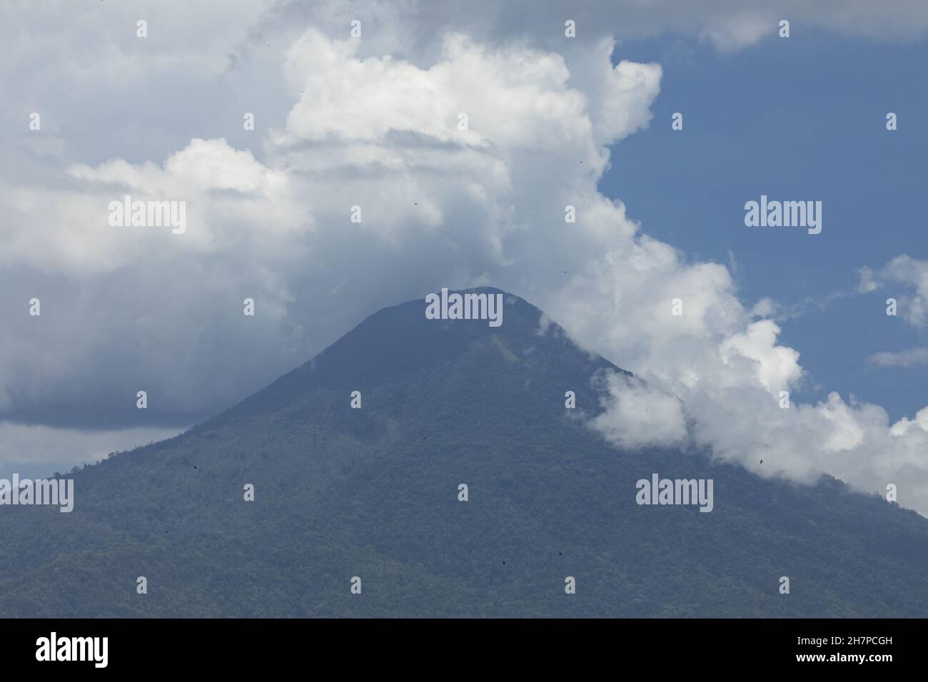 Mount Klabat, the highest volcano on Sulawesi island, in the east of ...