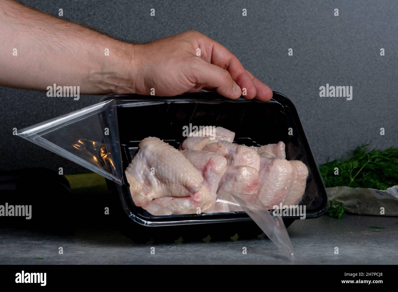 Chicken wing package hi-res stock photography and images - Alamy