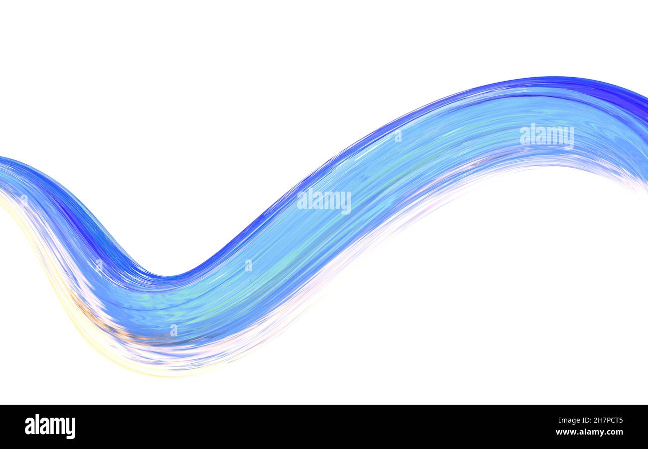 Abstract flowing gradient lines, 3d rendering. Computer digtal drawing ...