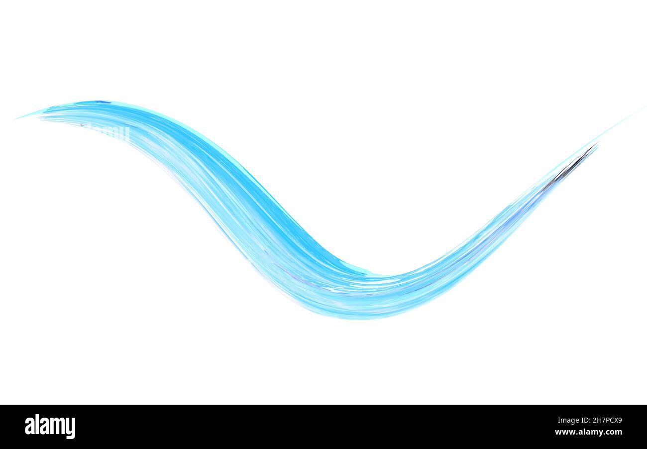 Abstract flowing gradient lines, 3d rendering. Computer digtal drawing ...