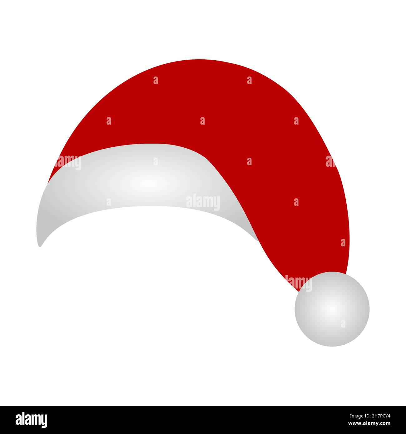 Santa claus hat template mask on white background Stock Vector Image ...
