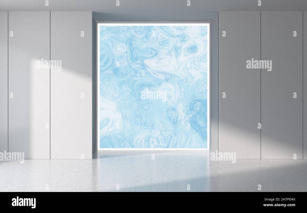 Empty room and blank wall, 3d rendering. Computer digital drawing Stock ...