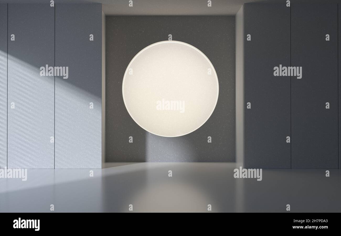 Empty room and blank wall, 3d rendering. Computer digital drawing Stock ...