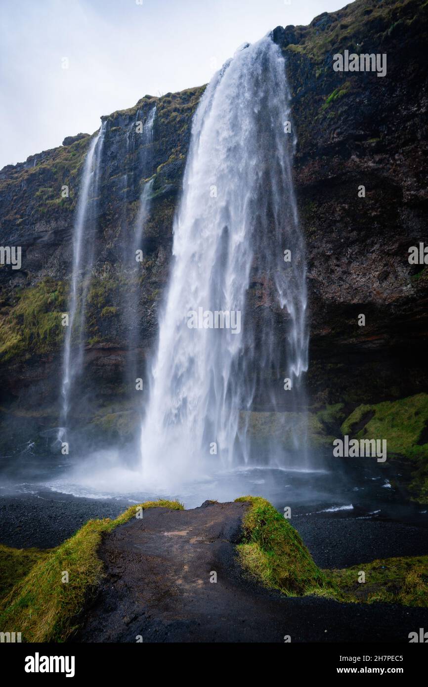 Seljalandsfoss one of the best known waterfalls in southern Iceland ...