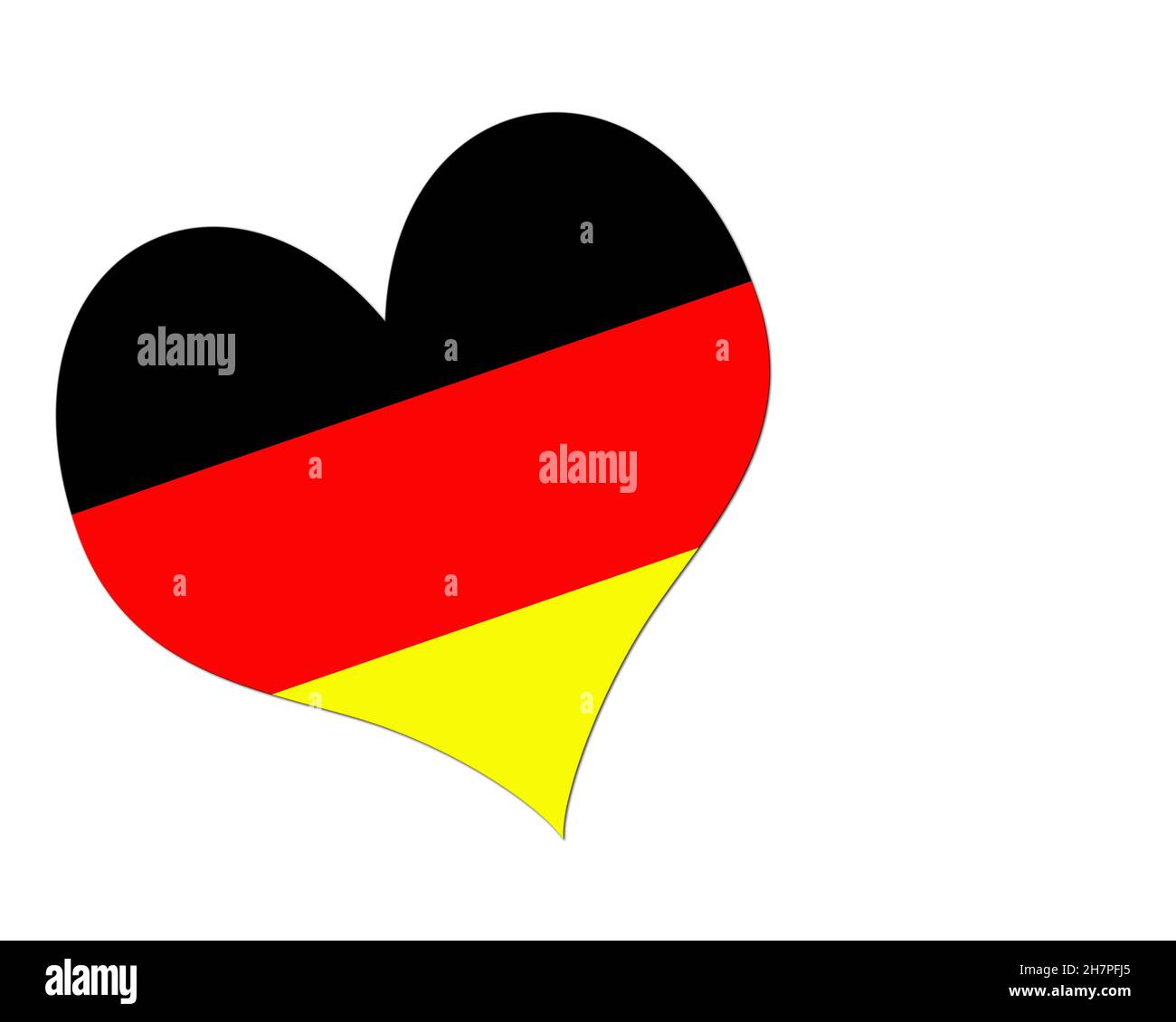 Heart in Germany colors against white background, 3d illustration Stock ...