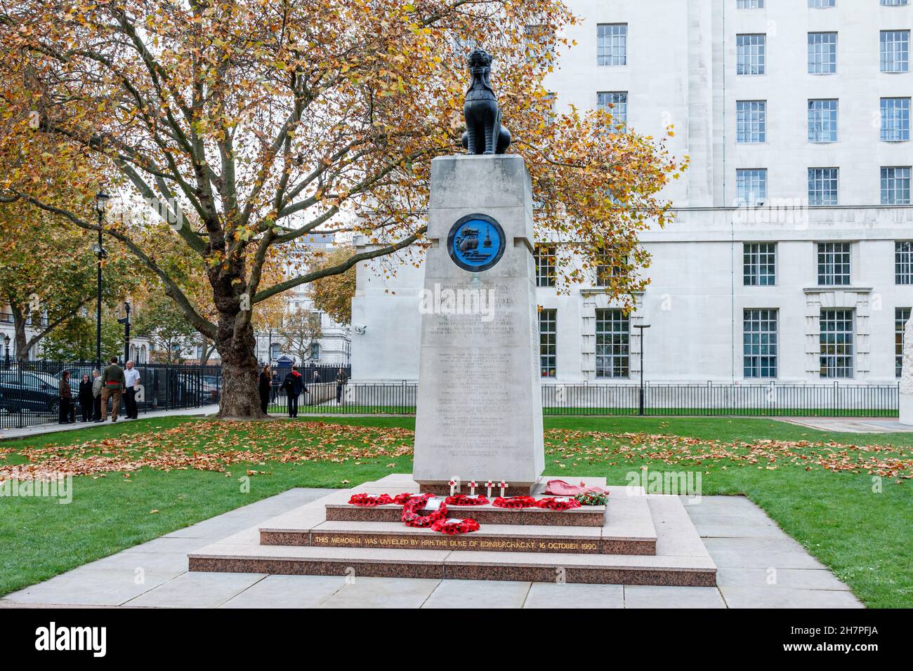 The Chindit Memorial, a war memorial in Victoria Embankment Gardens ...
