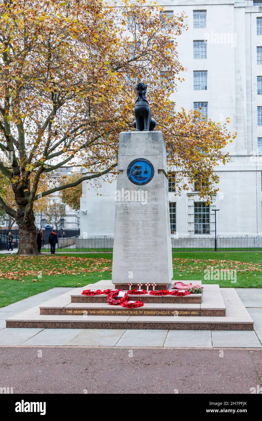 The Chindit Memorial, a war memorial in Victoria Embankment Gardens ...