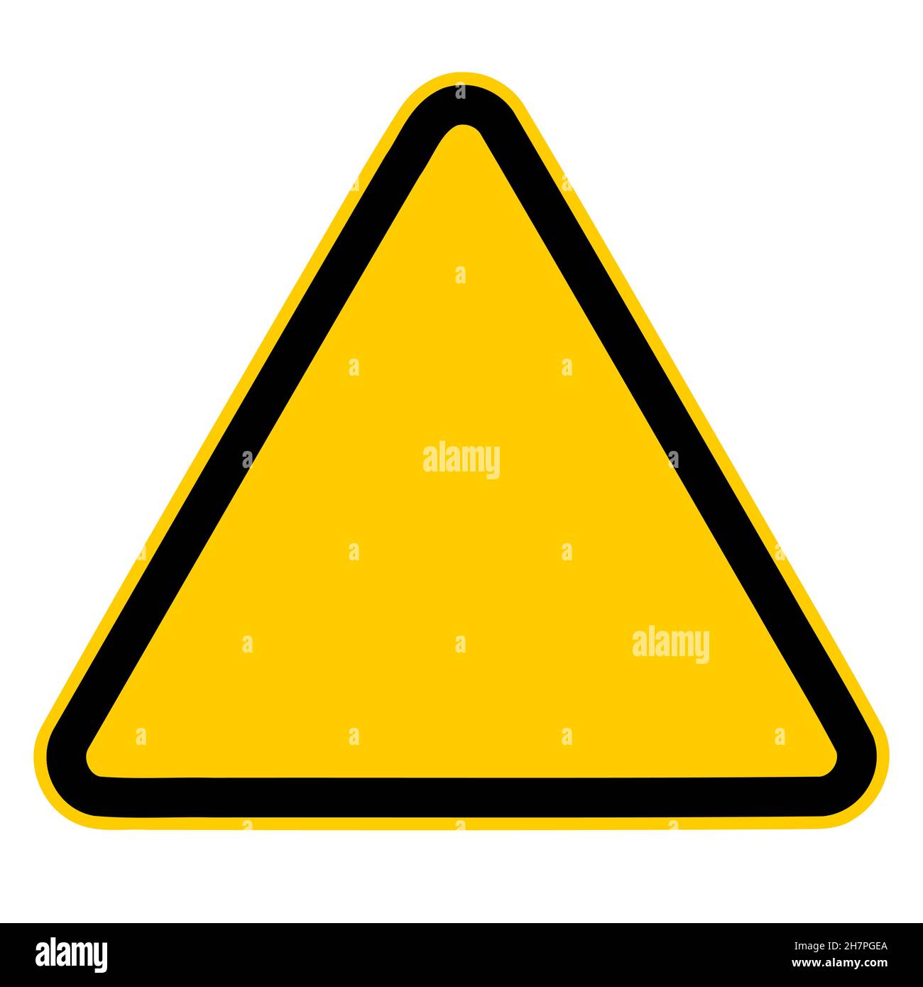 Blank triangle warning sign template. Simple vector sign Stock Vector ...