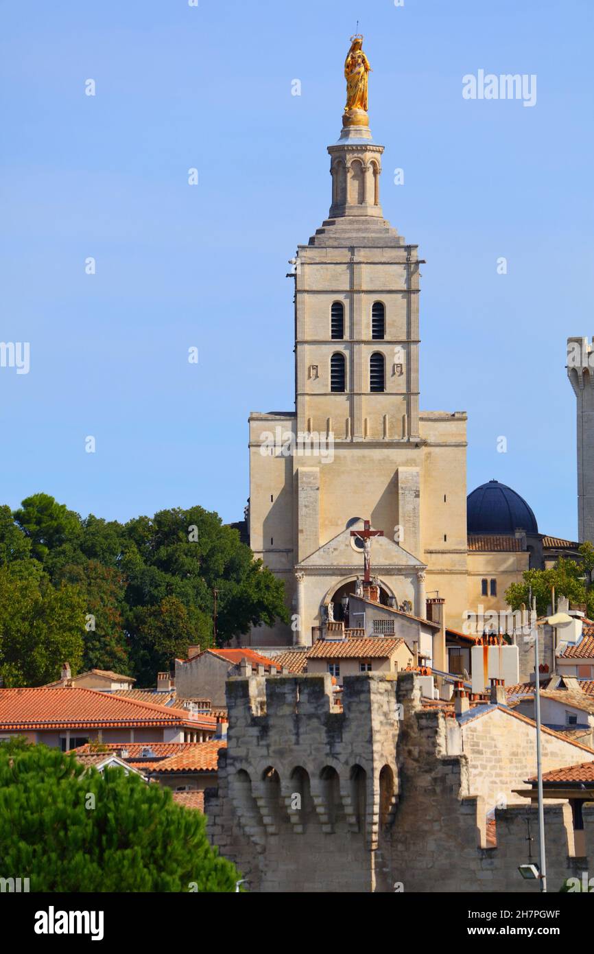 Avignon Cathedral - UNESCO listed monument of Avignon, France Stock ...