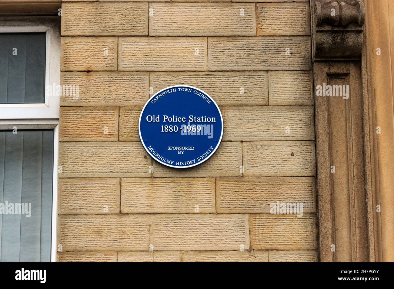 Old Police Station blue plaque. Lancaster Road, Carnforth, Lancashire ...