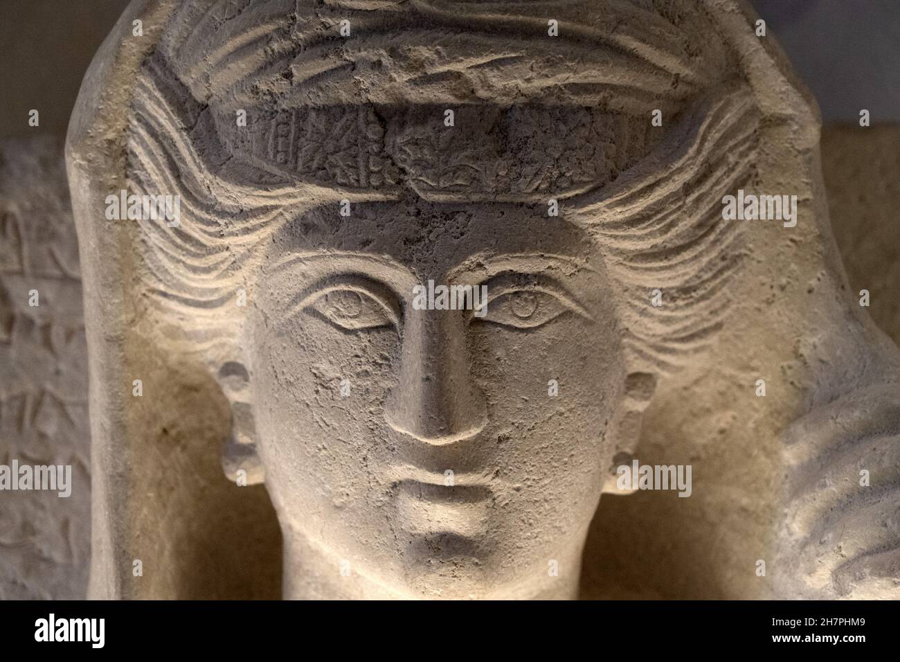 Old Syria Palmyra statue collection detail Stock Photo - Alamy