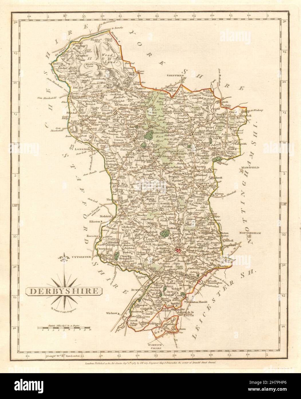 Derbyshire outline map hi-res stock photography and images - Alamy