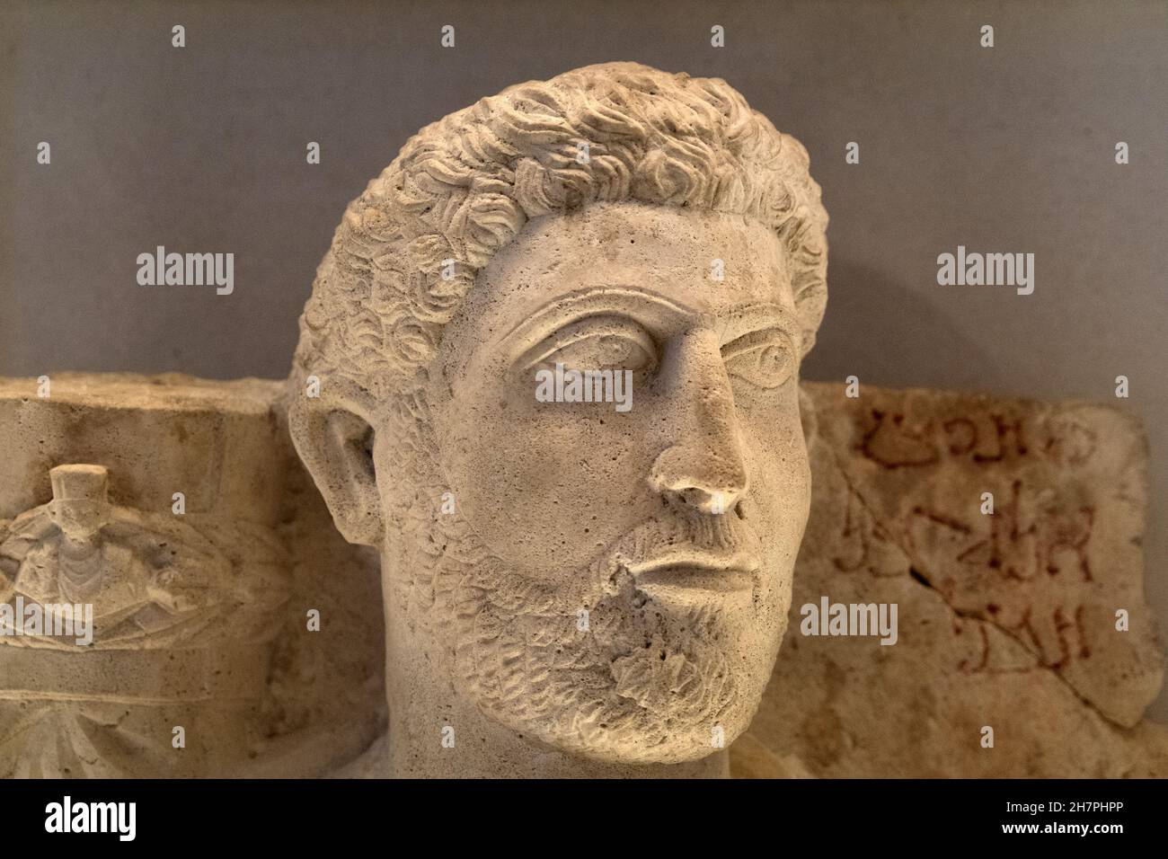 Old Syria Palmyra statue collection detail Stock Photo - Alamy