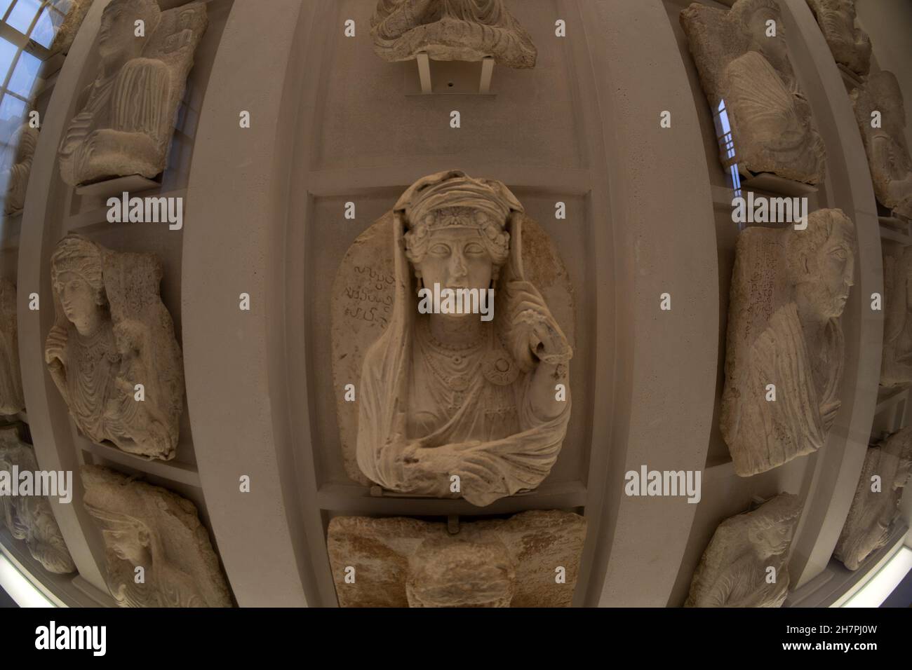 Old Syria Palmyra statue collection detail Stock Photo - Alamy