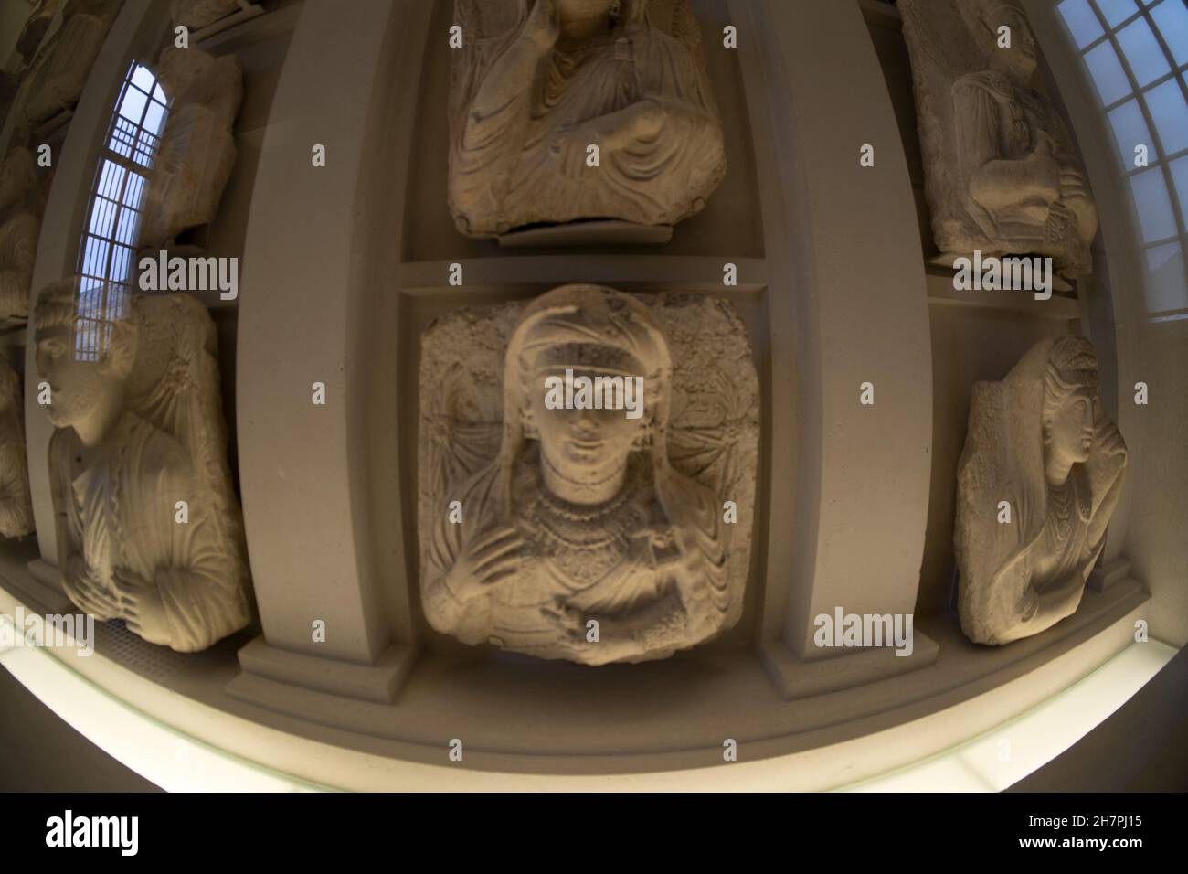 Old Syria Palmyra statue collection detail Stock Photo - Alamy