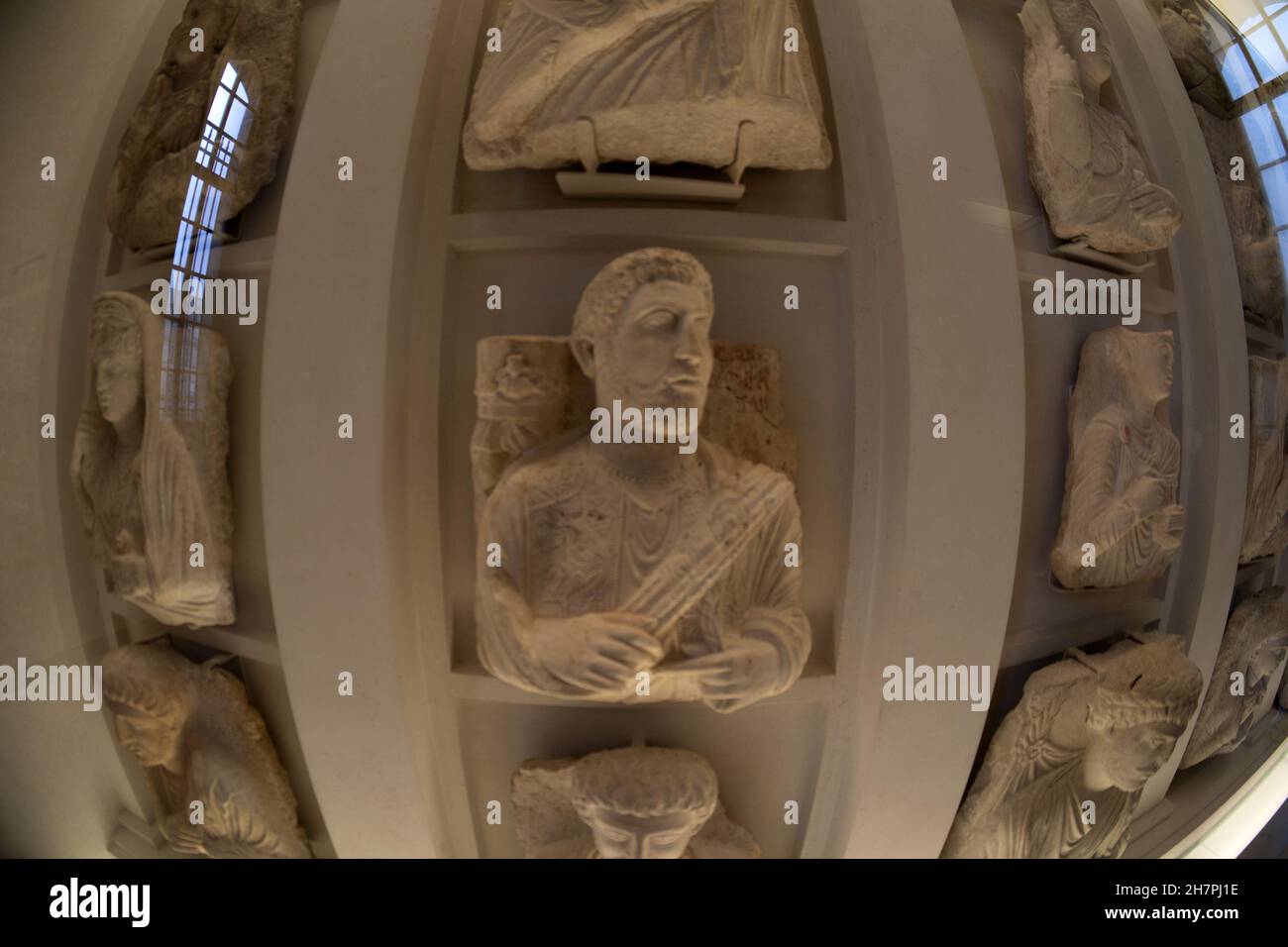 Old Syria Palmyra statue collection detail Stock Photo - Alamy
