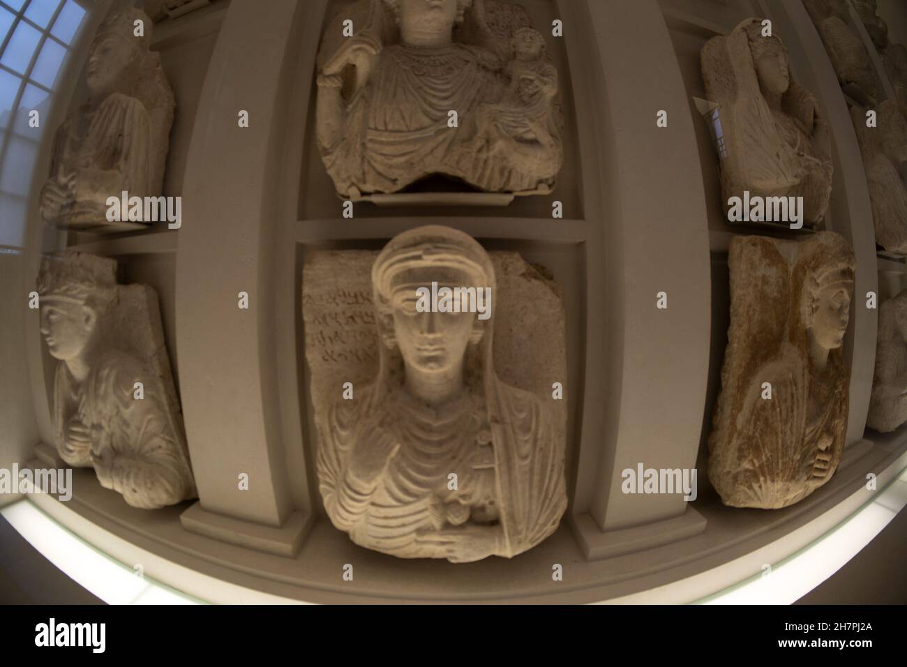 Old Syria Palmyra statue collection detail Stock Photo - Alamy