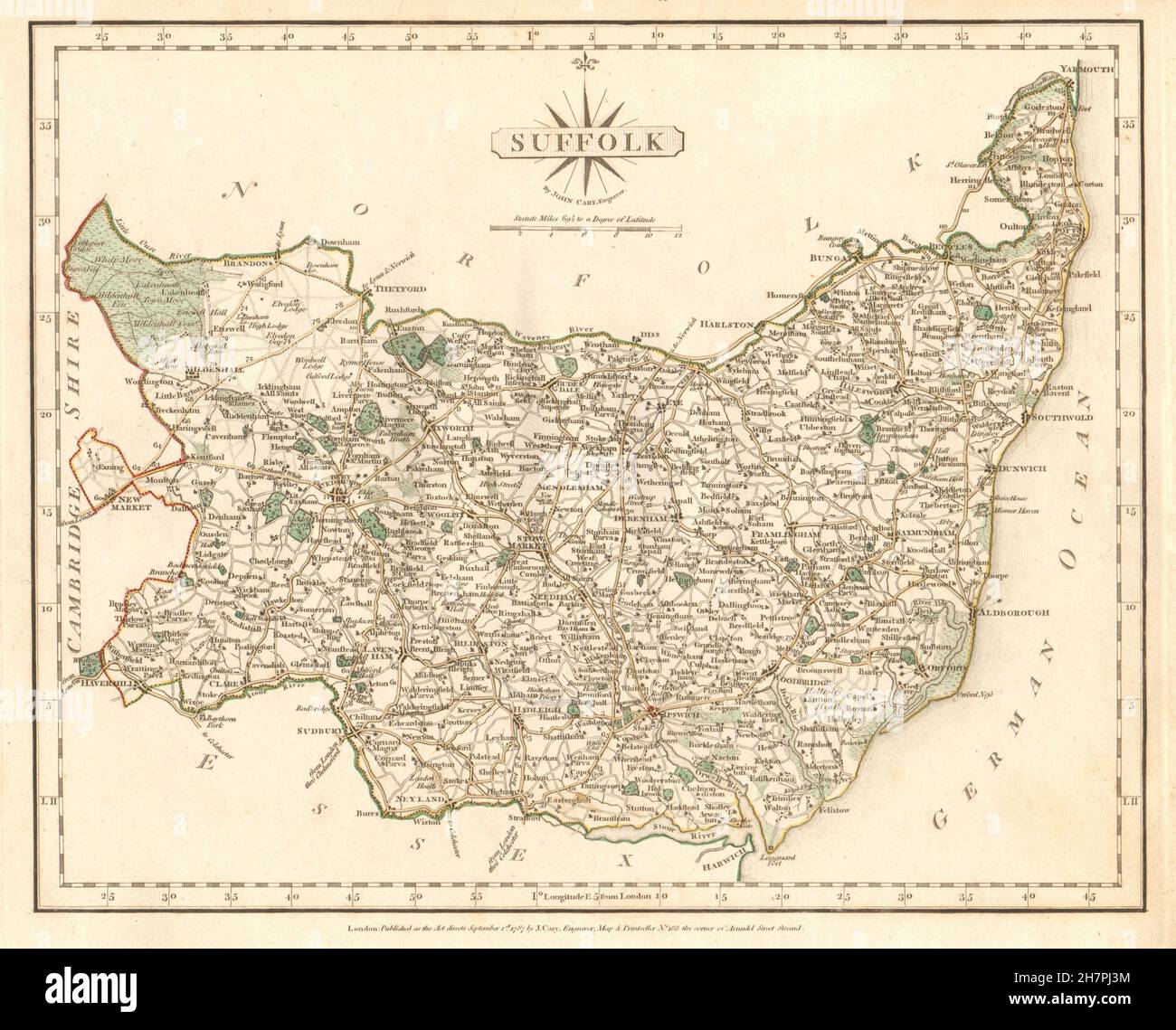 Suffolk outline map hi-res stock photography and images - Alamy