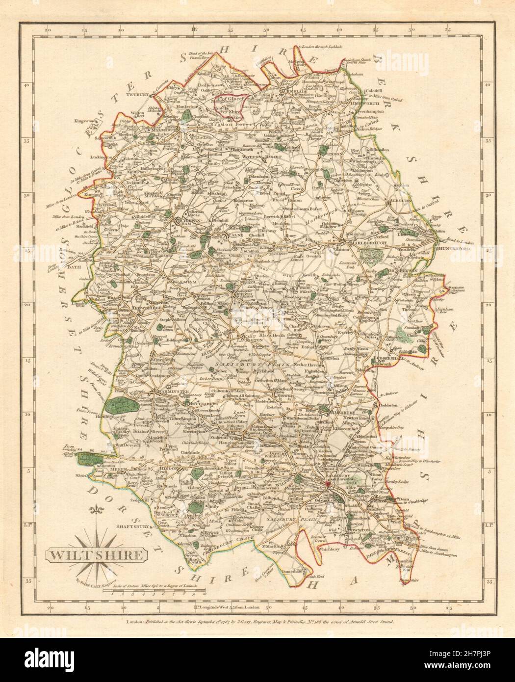 Map of wiltshire hi-res stock photography and images - Alamy