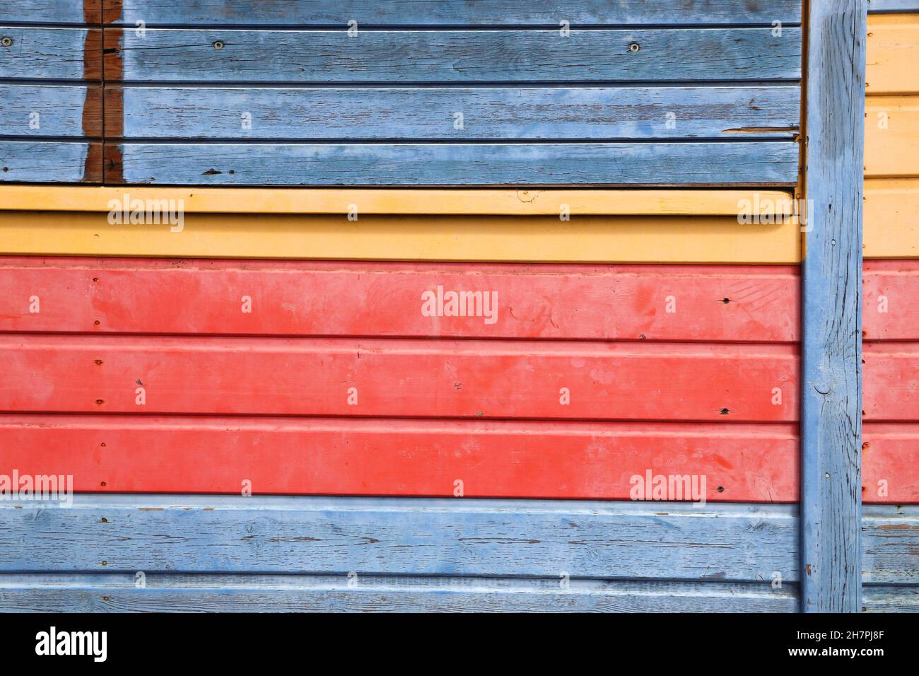 Colorful Creole architecture texture. Painted wooden background Stock ...