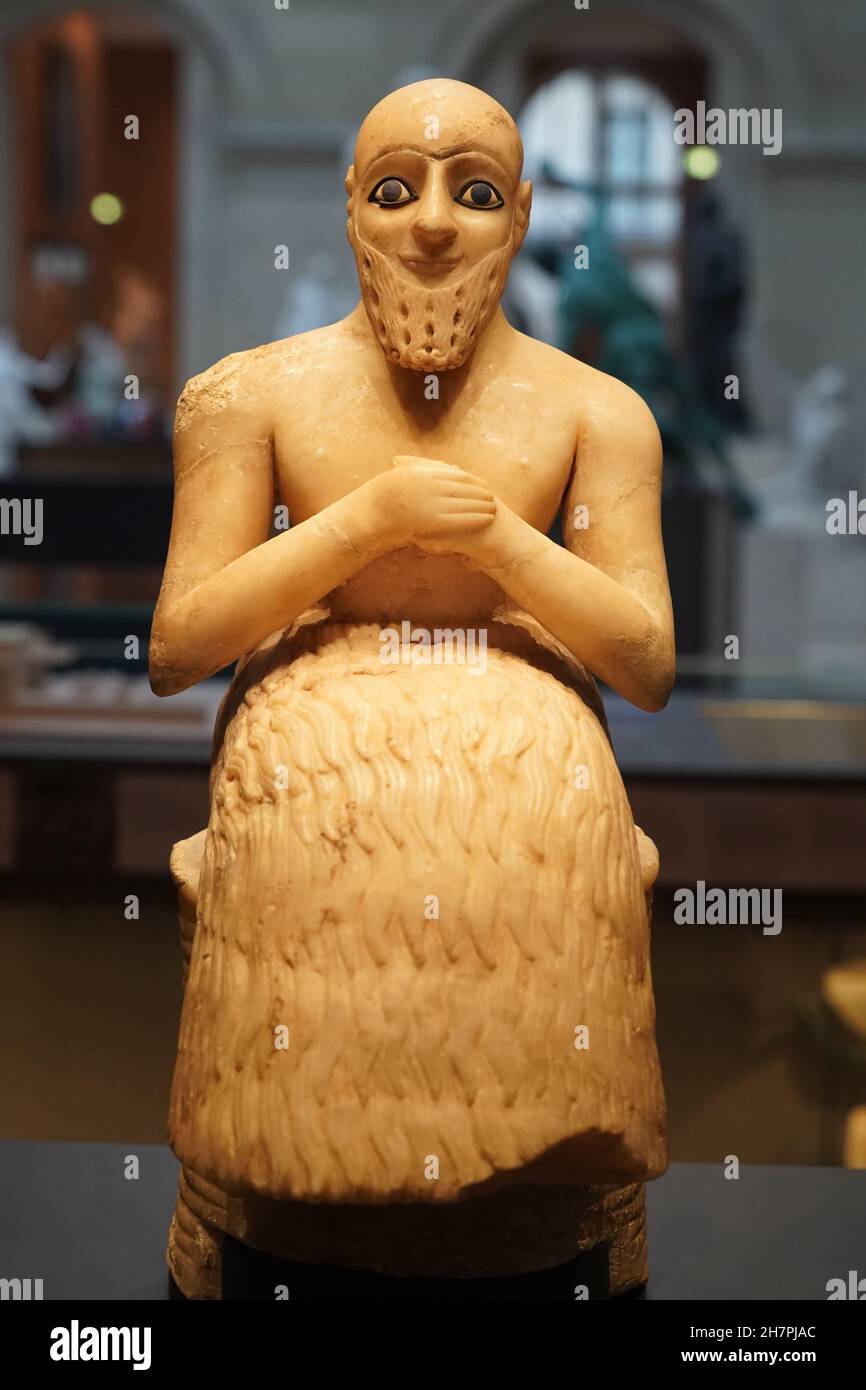 Alabaster Statue of Ebih-Il a 25th-century BC superintendent of the ...