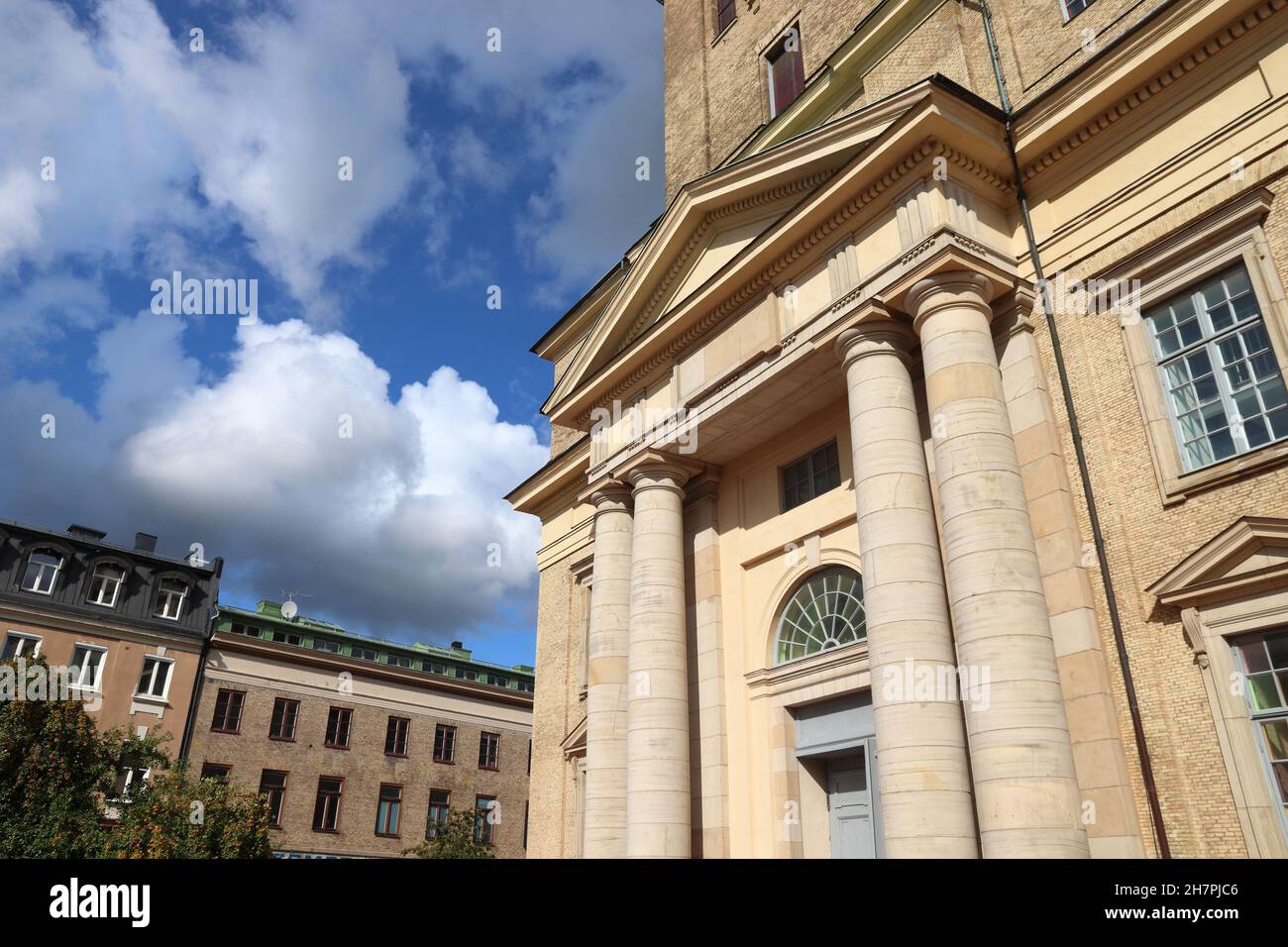 Gothenburg city in Sweden. Classical style Cathedral (Domkyrkan Stock ...