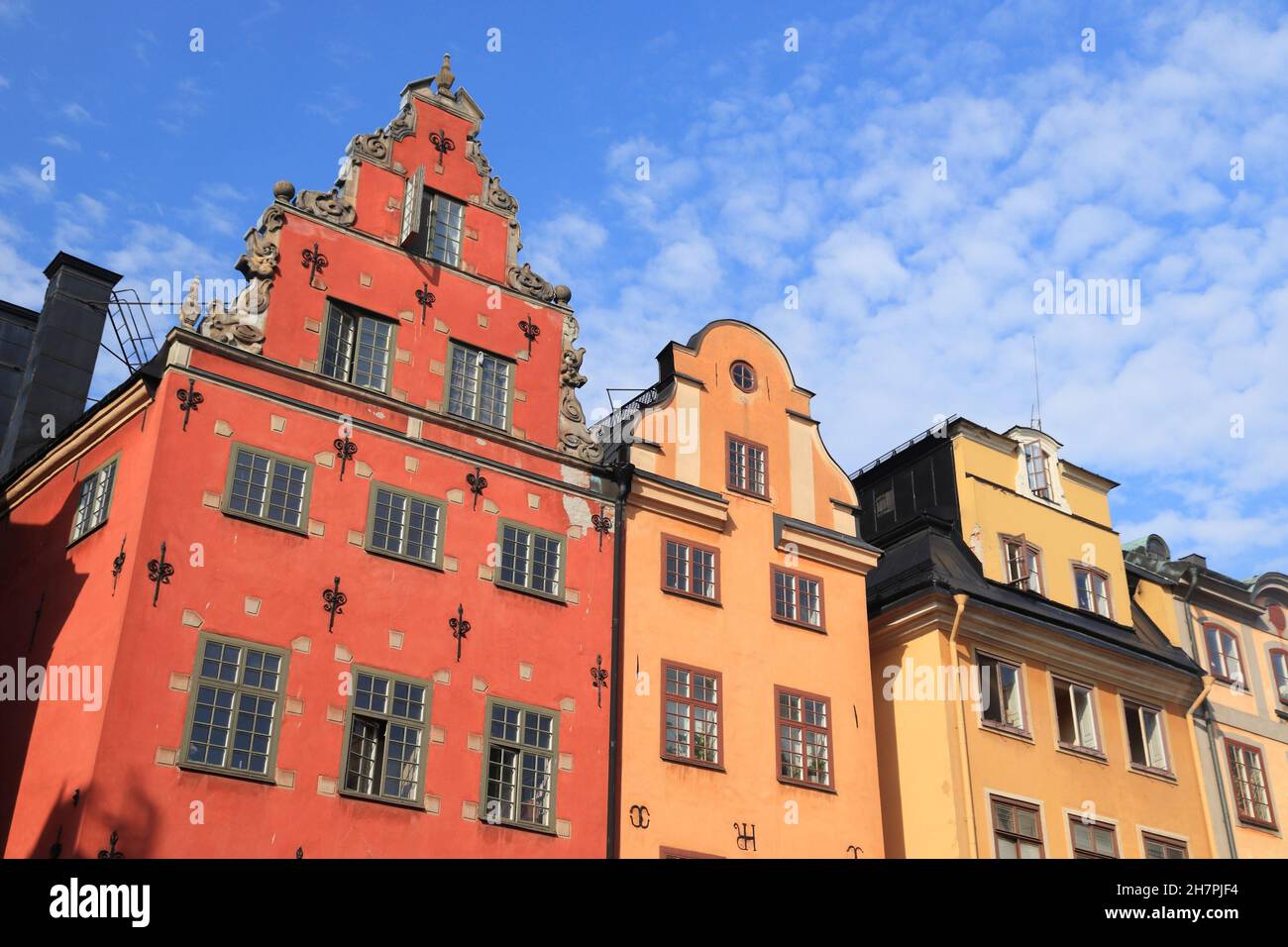 Stockholm city landmarks in Sweden. Stortorget square architecture in ...