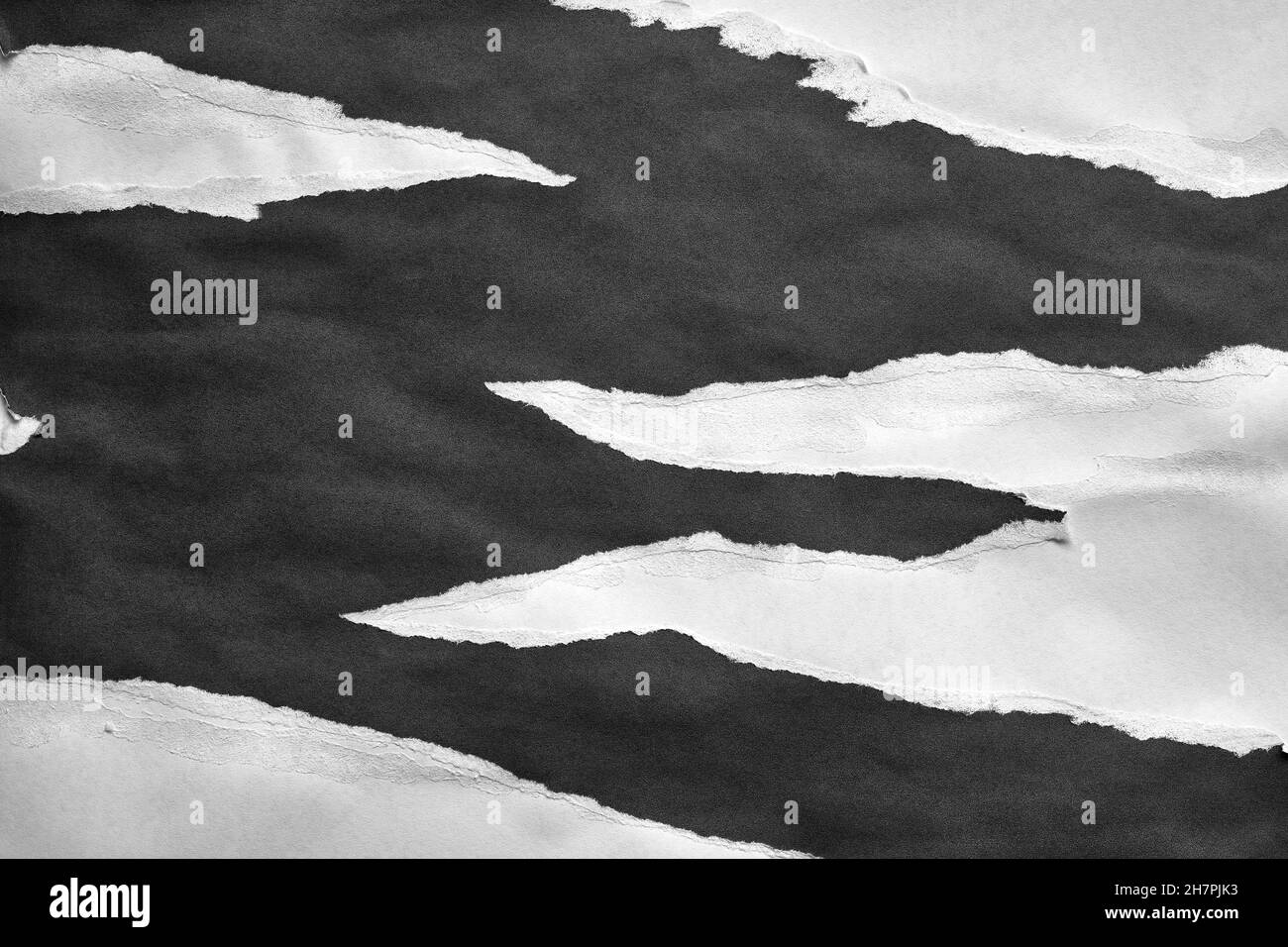 Black and White Torn Paper Collage Style, Ripped Paper Effect, Texture ...
