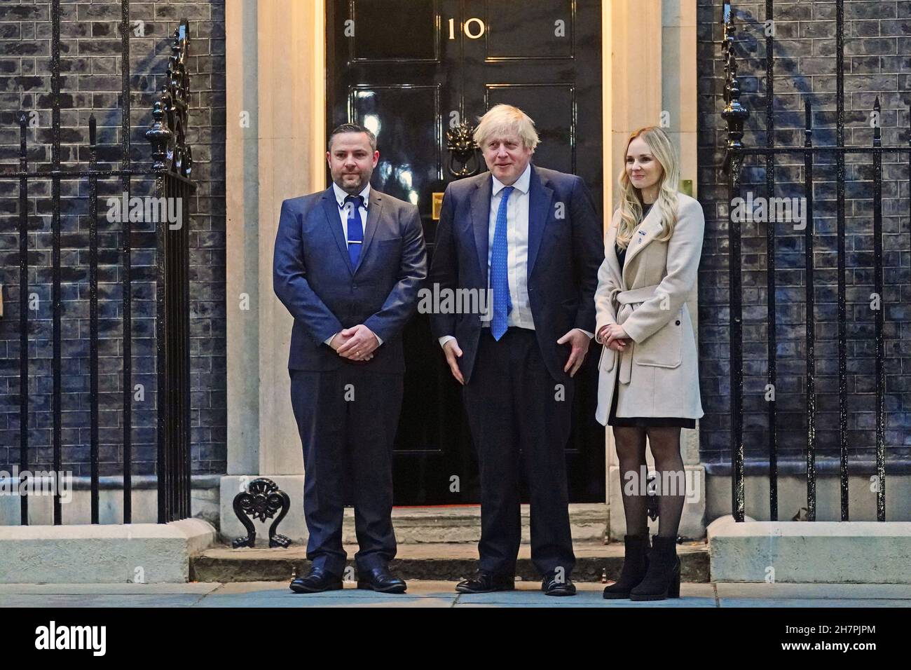 Sgt Andy Fiddler (left) watches as Lissie Harper, the widow of PC ...