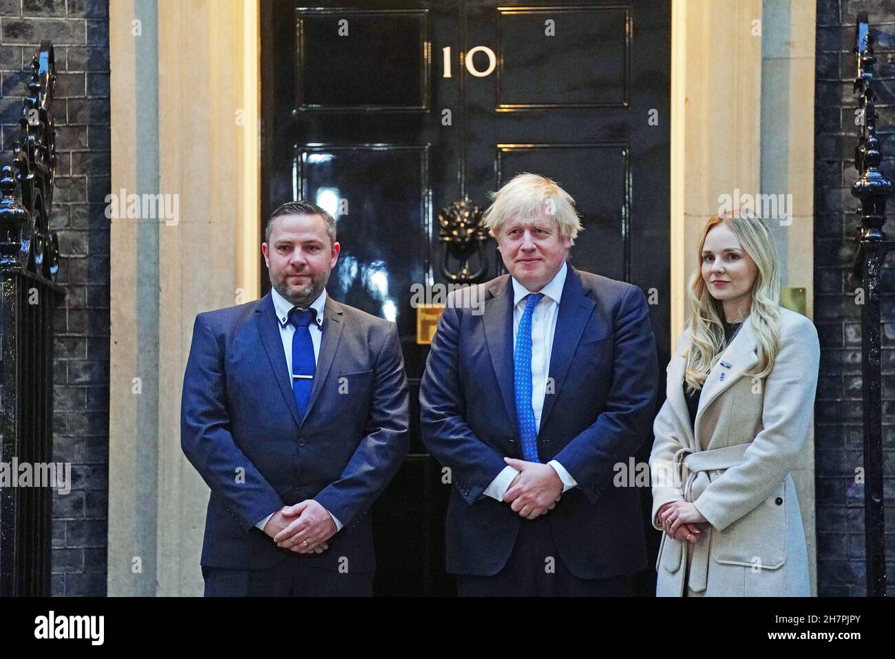 Sgt Andy Fiddler (left) watches as Lissie Harper, the widow of PC ...