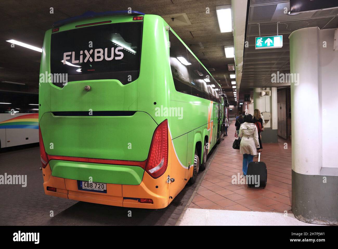 STOCKHOLM, SWEDEN - AUGUST 24, 2018: Long distance bus line of Flixbus ...