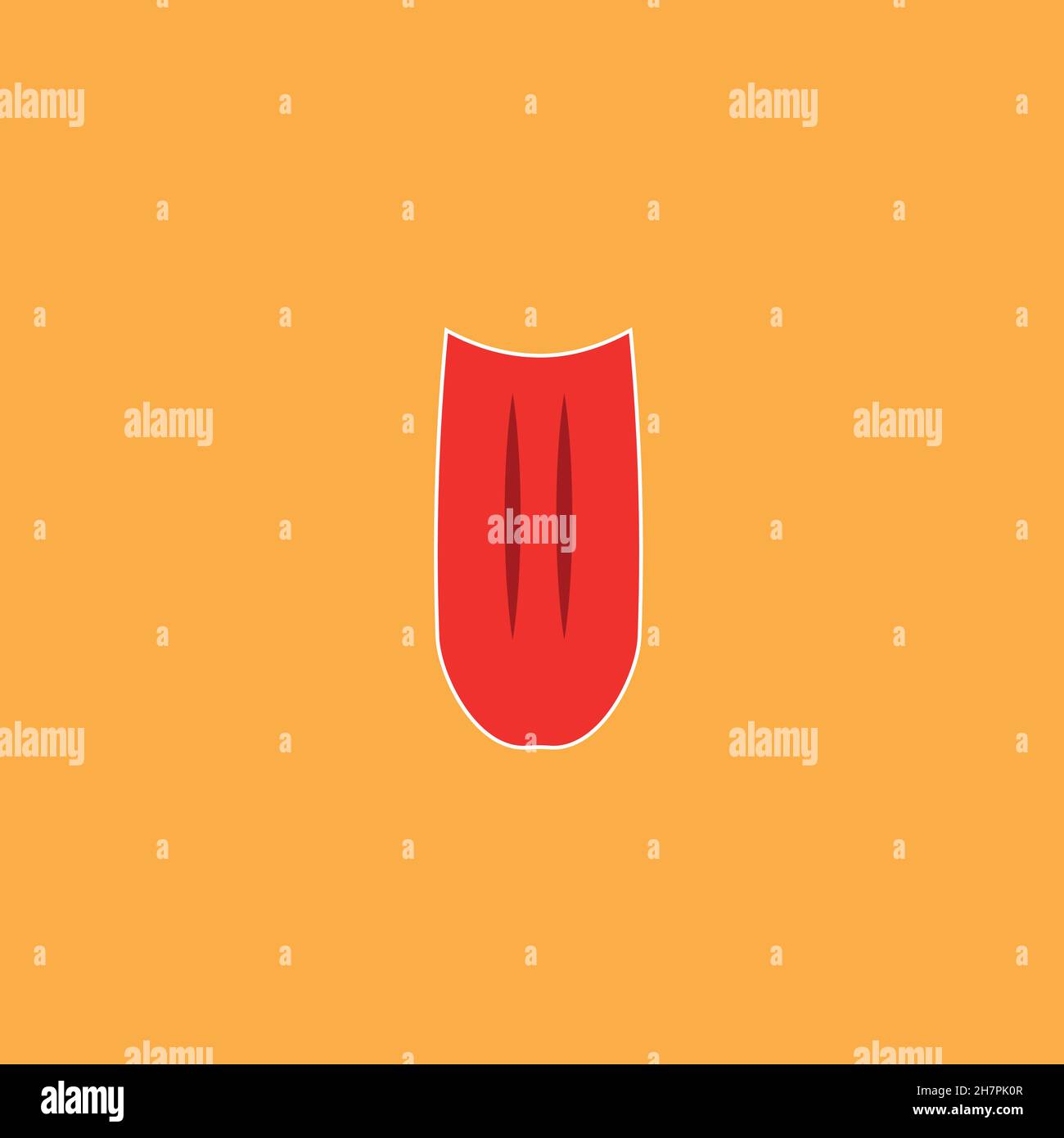 Tongue line icon. Simple style human anatomy science poster background ...