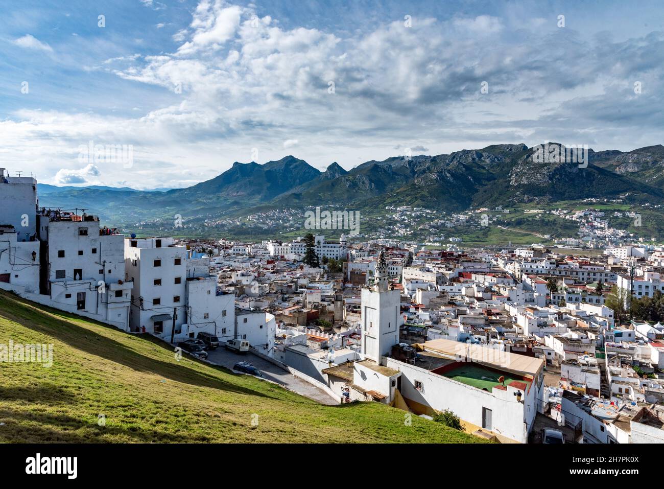 The medina of Tetouan in Morocco. A view of the medina from the top of ...