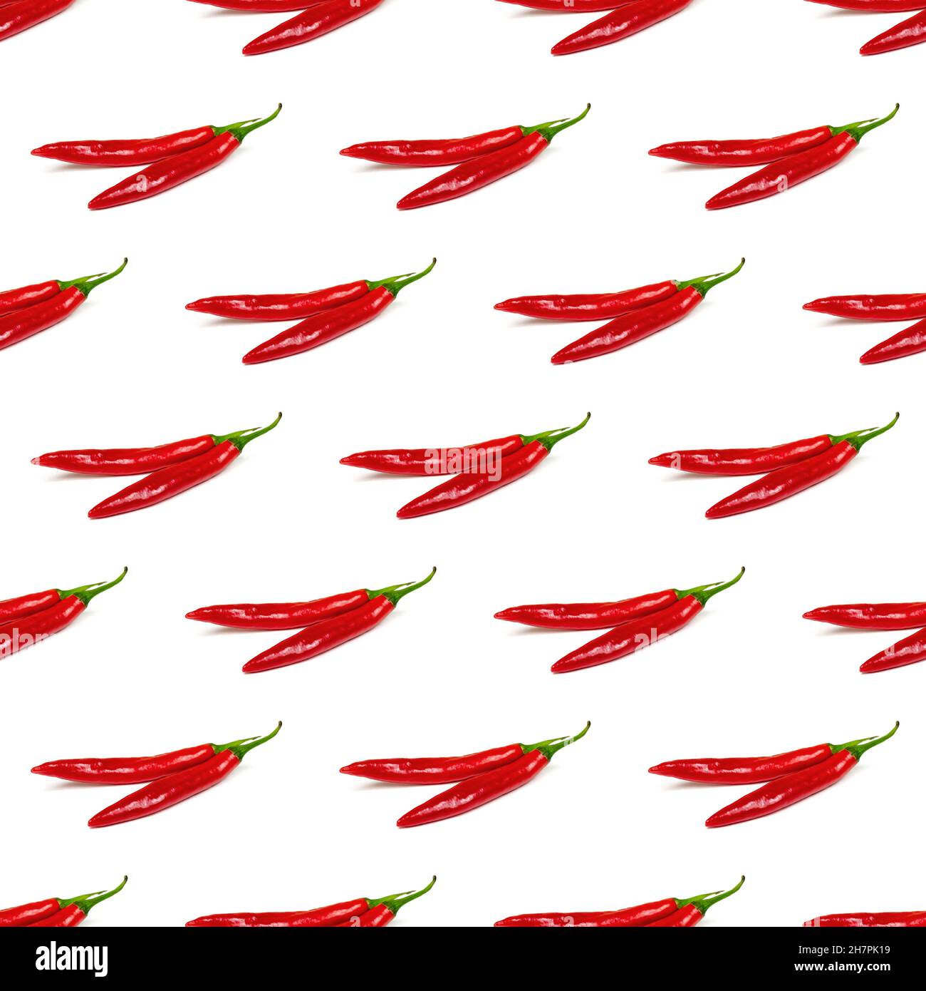 Red chili pepper repeat seamless pattern on white background Stock ...
