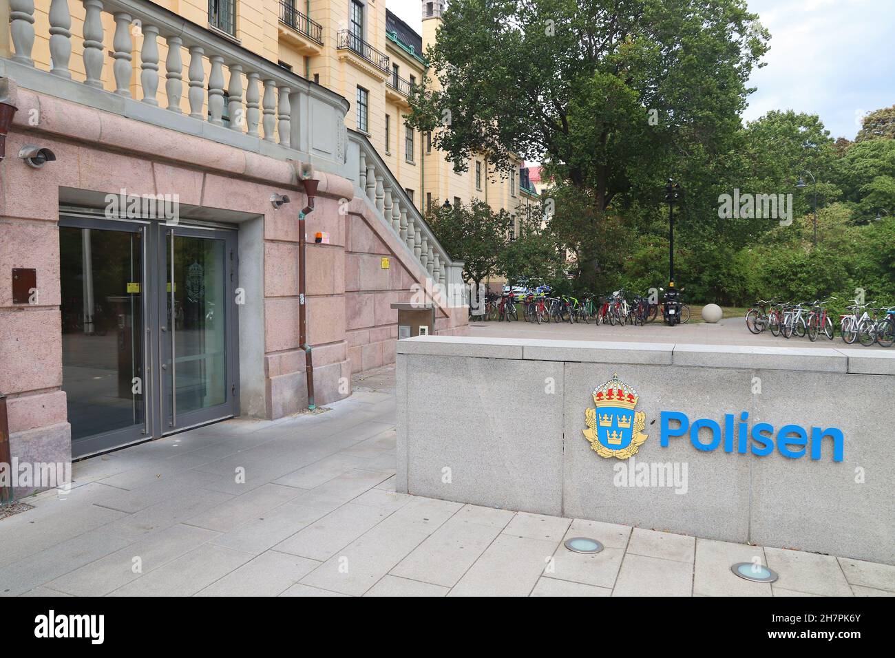 STOCKHOLM, SWEDEN - AUGUST 24, 2018: Swedish Police headquarters in ...