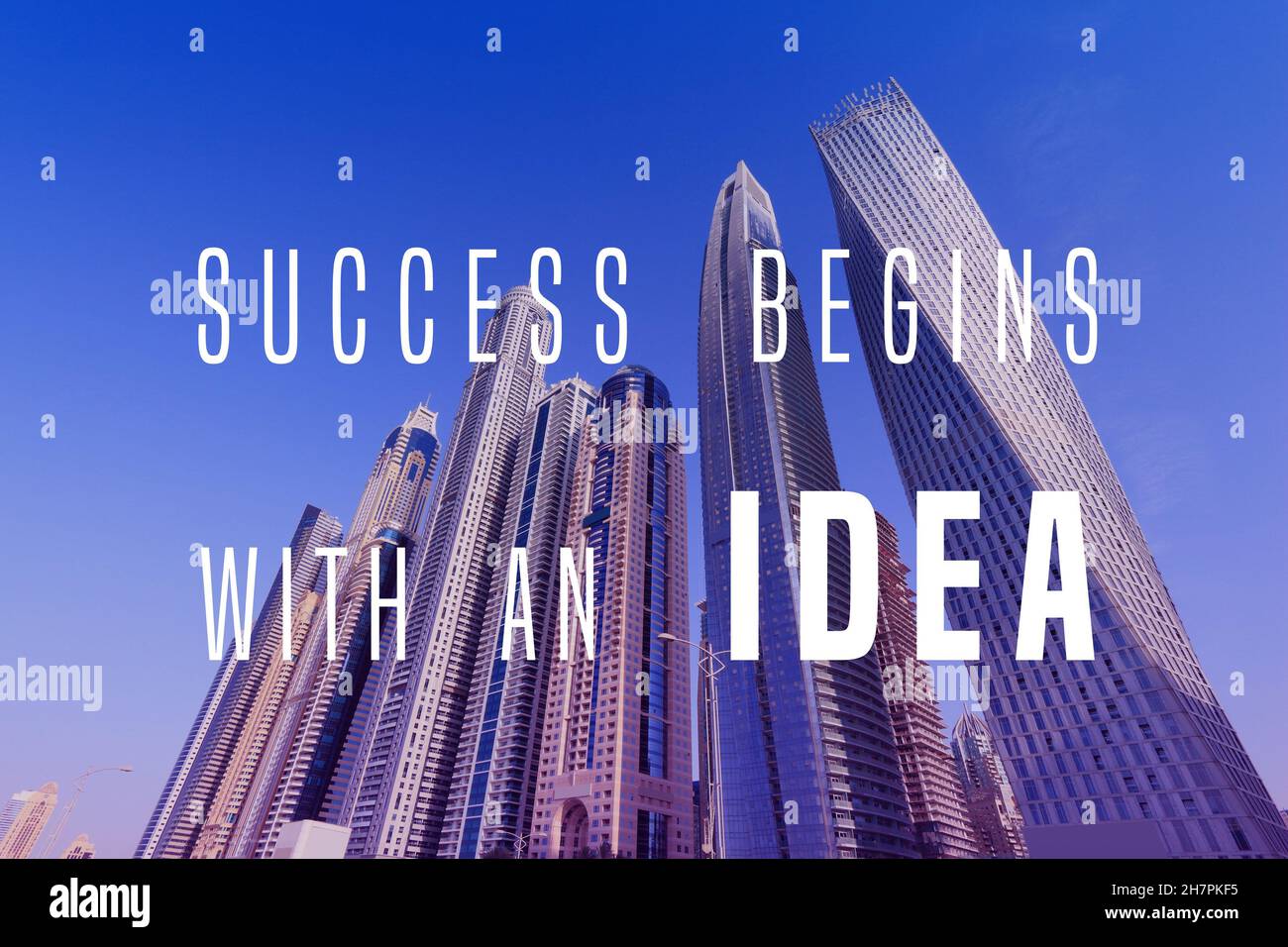 Success begins with an idea. Startup motivational quote poster. Success ...
