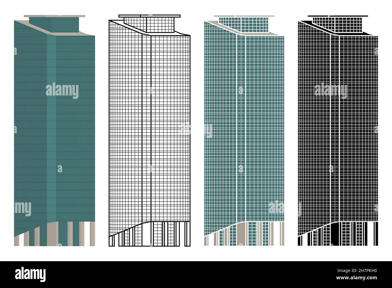 Modernist skyscraper Stock Vector Images - Alamy