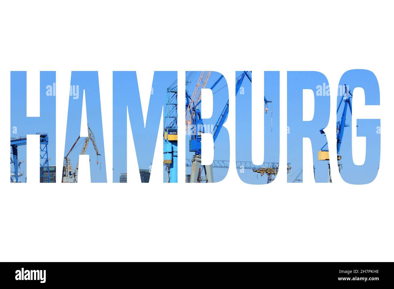 Hamburg, Germany - city name sign with photo in background. Isolated on ...