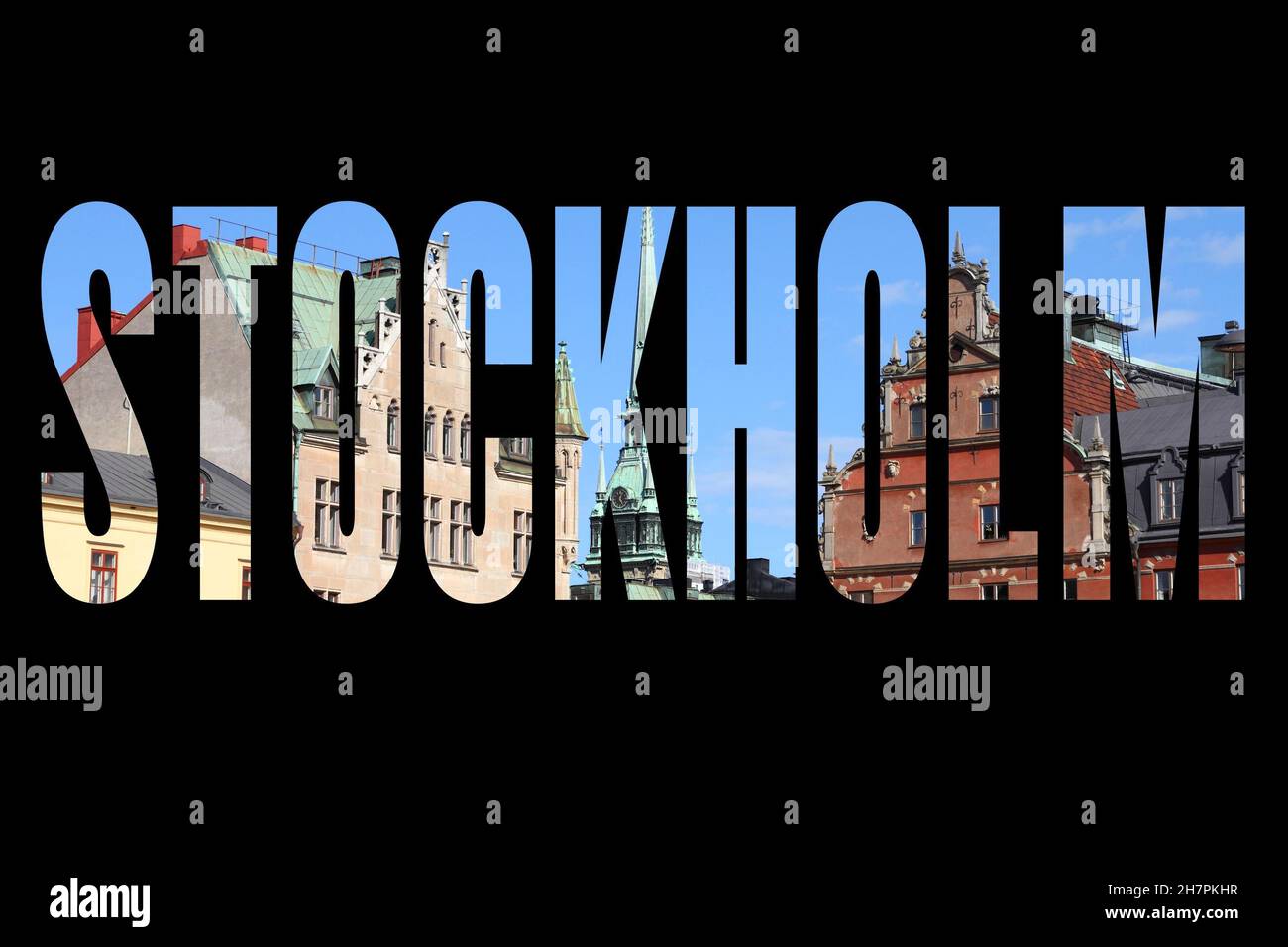 Stockholm, Sweden - word sign. City name text Stock Photo - Alamy