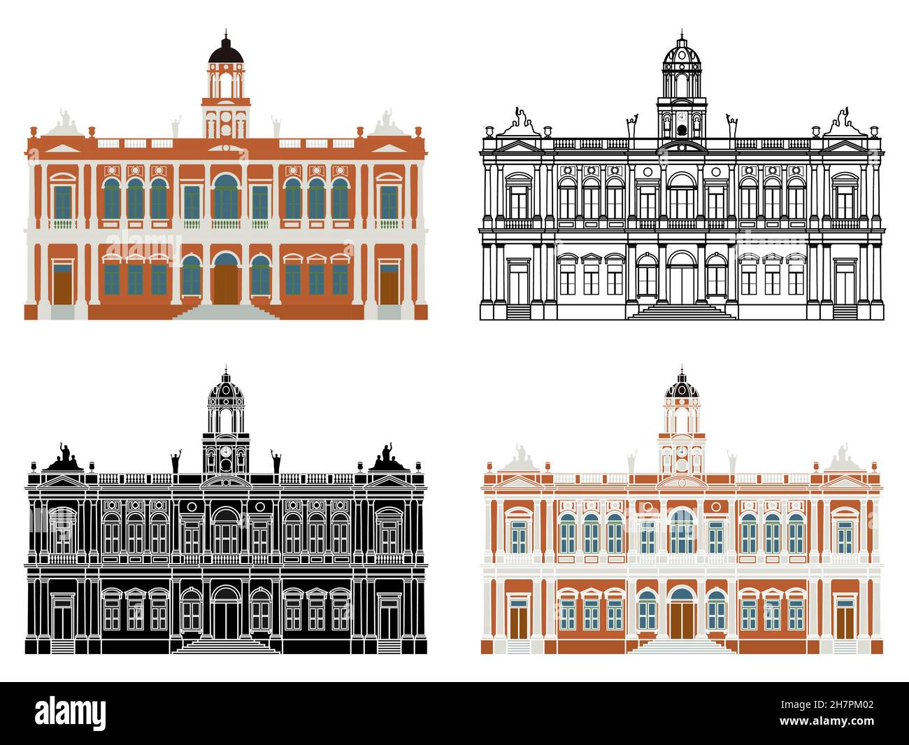 Historical building in porto Stock Vector Images - Alamy