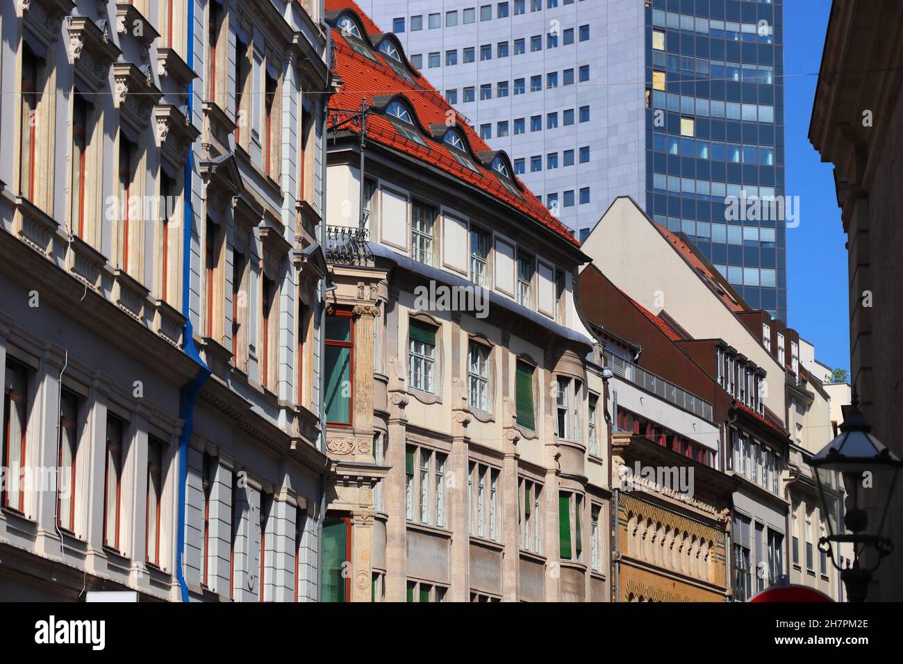Leipzig city, Germany. Street view in downtown Leipzig Stock Photo - Alamy