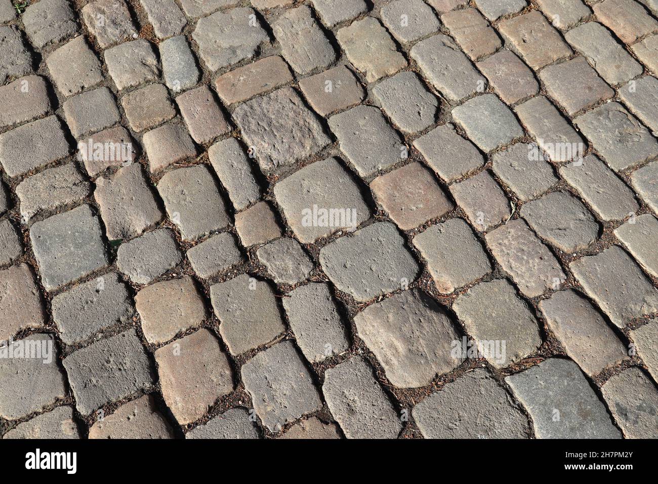 Cobblestone street. Nuremberg, Germany. Stone paved street surface ...