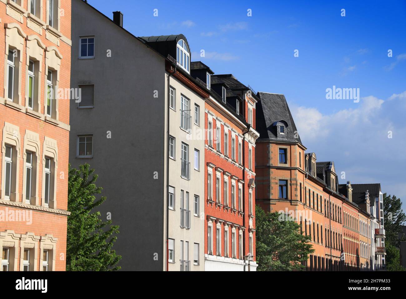 Chemnitz city, Germany. Residential architecture in East Germany ...