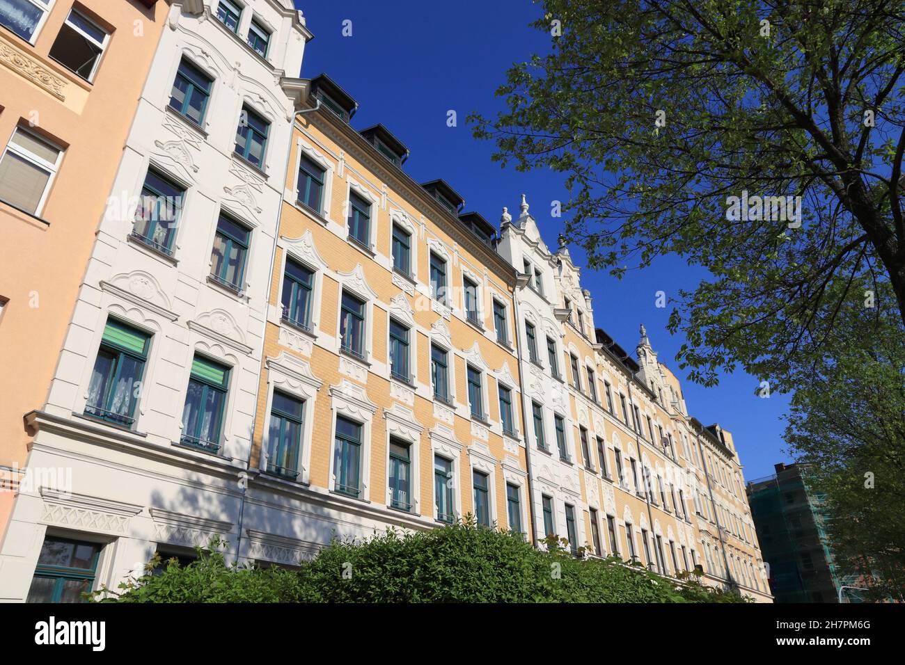 Chemnitz city, Germany. Residential architecture in East Germany ...