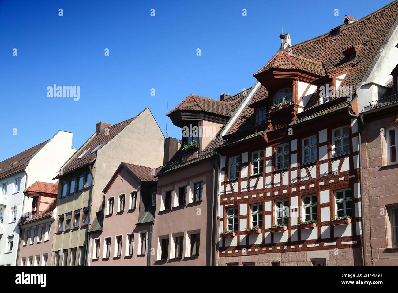 German street - Nuremberg, Germany. Landmarks of Germany Stock Photo ...